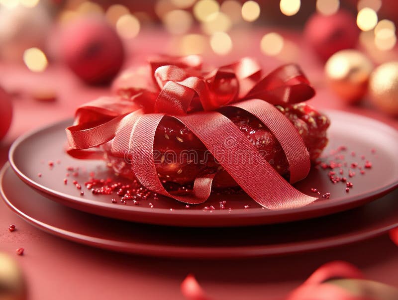 Ribbons Decorating the Festive Tablescape Creating a Joyful Holiday ...