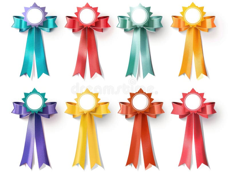 Ribbons with Different Colors Stock Photo - Image of wrap, generated ...