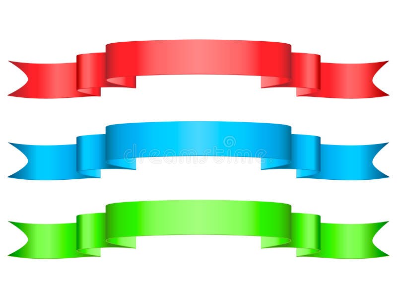 Ribbons horizontal banners stock vector. Illustration of decoration ...