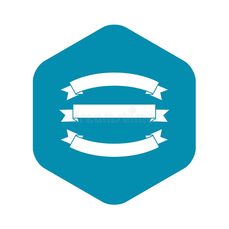 Ribbons icon, simple style stock vector. Illustration of elegance ...