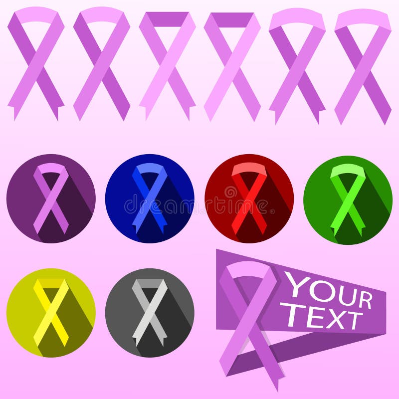 Ribbons on a Pink Background Stock Vector - Illustration of offer ...