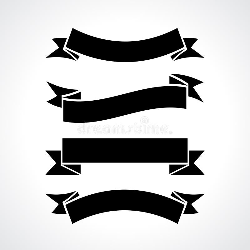 Ribbons set stock vector. Illustration of announce, isolated - 46551779