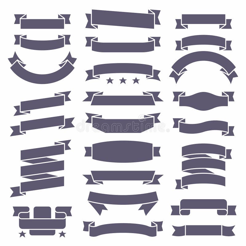 Ribbons set stock vector. Illustration of manuscript - 50567641