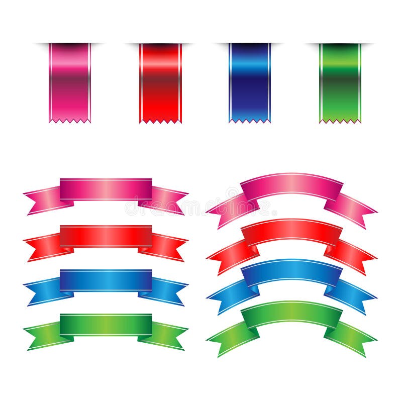 Ribbons Set stock vector. Illustration of festivity, event - 39101437
