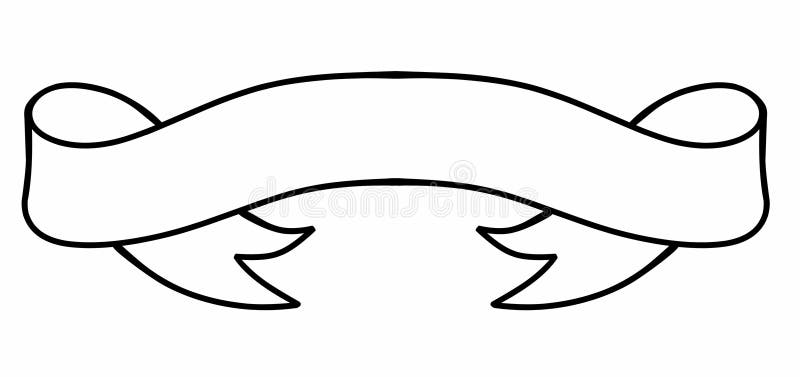 Ribbons. Sketch Banner Ribbon Engraved Old Labels Stock Illustration ...