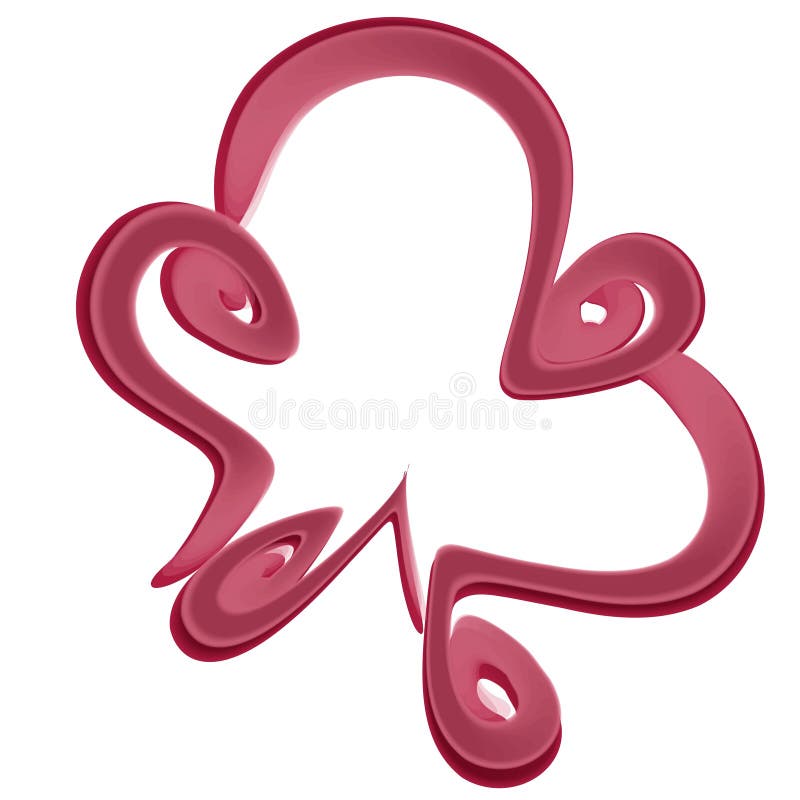 Ribbons and Swirls Pink Design Stock Image - Image of artistic ...