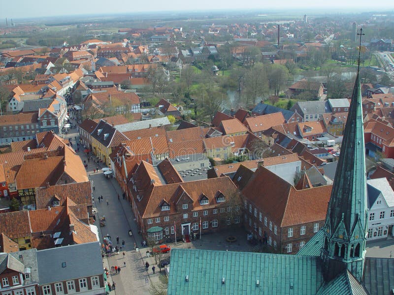 View on Ribe, Denmark stock image. Image of ribe, ship, cathedral - 4027