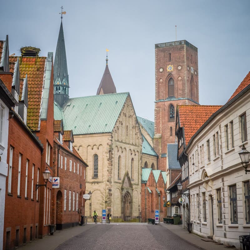 Ribe Danmark redaktionell fotografering för bildbyråer. Bild av mitt ...