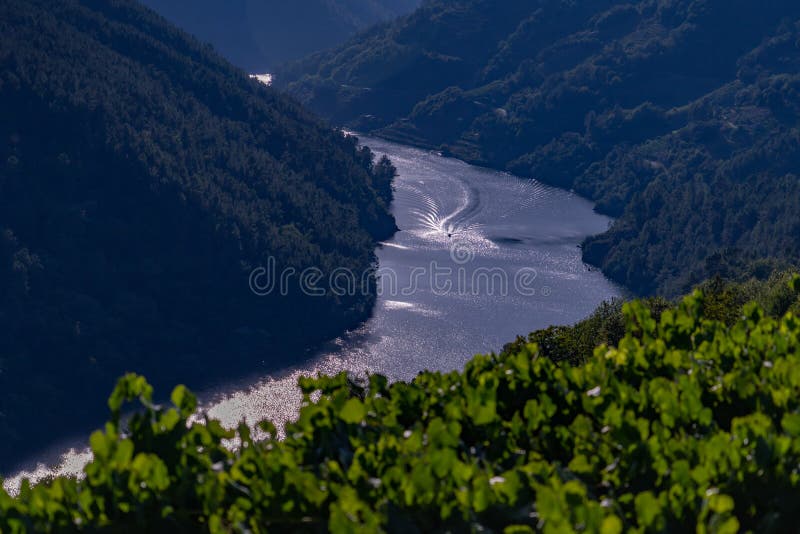 Ribeira Sacra viewpoint editorial stock photo. Image of building ...