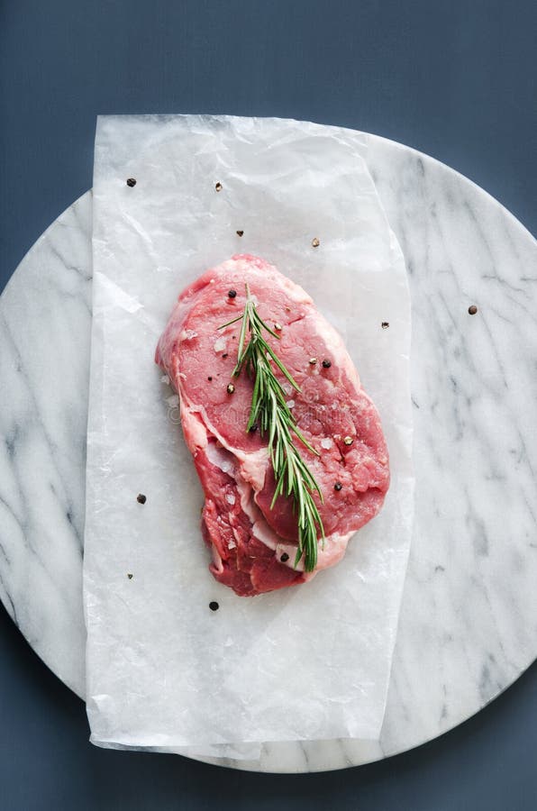 Ribeye Steak Raw and Uncooked Stock Image - Image of marble, boneless ...