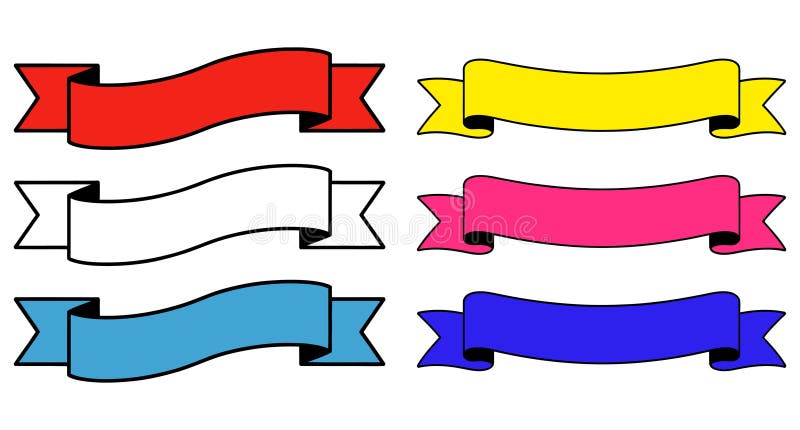 Colorful Ribbon Banners Vector Illustration Design Stock Vector ...