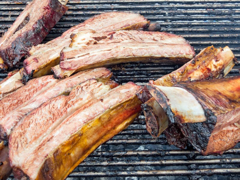 Ribs on the barbecue stock image. Image of fresh, grilled - 44001039
