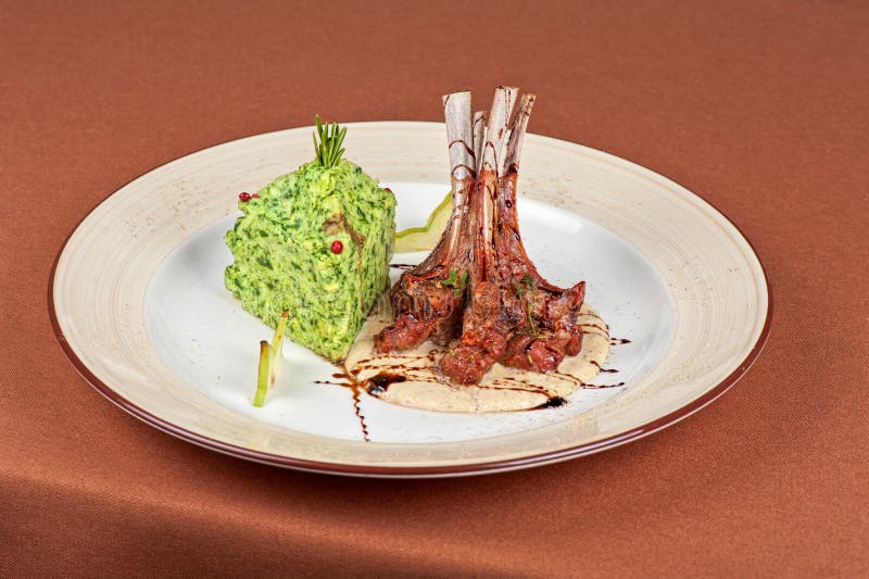 Ribs calf stock photo. Image of delicious, green, lamb - 40895056