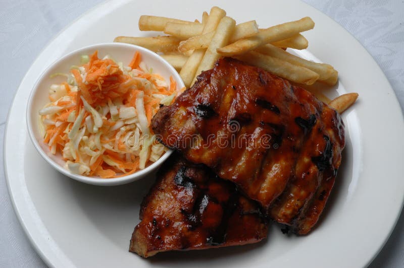 Ribs and potatoes stock image. Image of dinner, ribs, cooked - 8739401