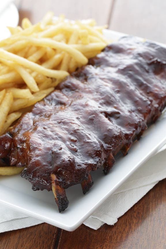 Ribs meal stock photo. Image of restaurant, potato, dinner - 13176550