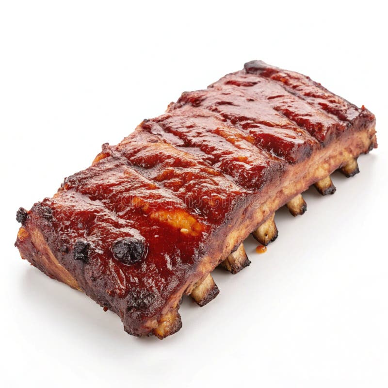 Ribs Meat Isolated on Transparent Background Stock Illustration ...