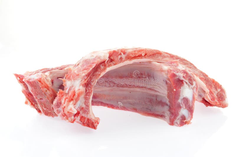 Ribs on a white background stock photo. Image of chops - 349416868