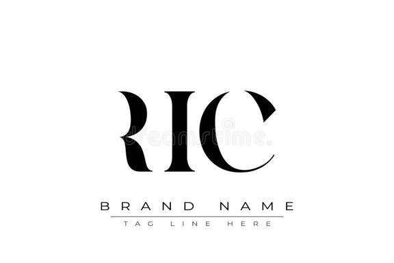 RIC Abstract Letter Logo Design Stock Vector - Illustration of design ...