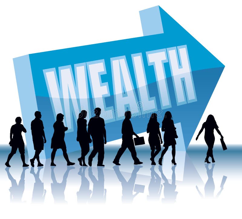 Ricchezza di senso illustrazione vettoriale. Illustrazione di adulto ...