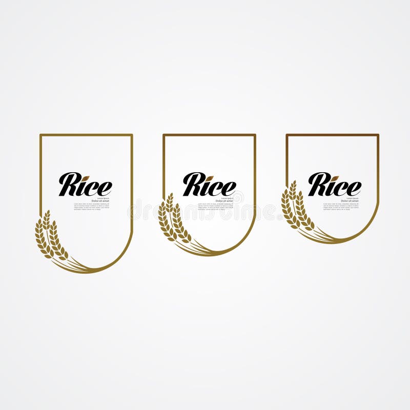 Premium Rice Great Quality Design Concept Vector. Stock Vector ...