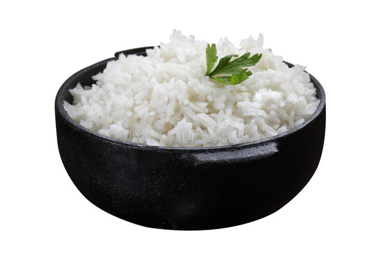 Cooked White Rice is Polished Stock Photo - Image of bowl, meal: 258870534