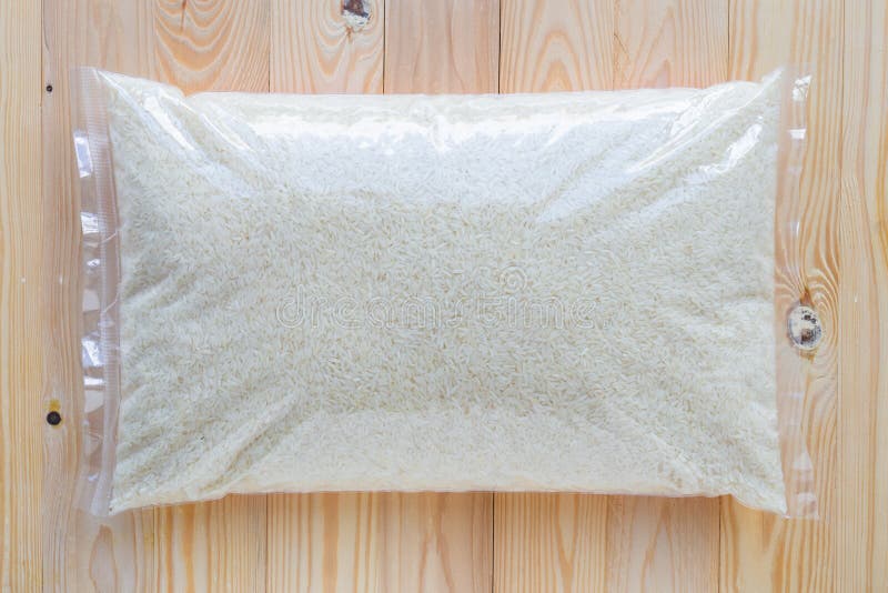 Rice in the bag stock image. Image of meal, plastic - 160609751