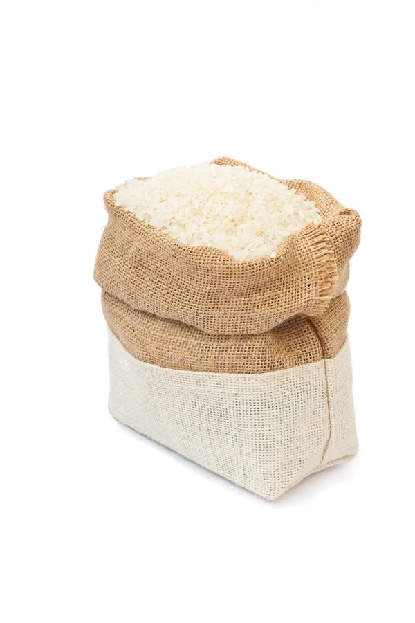 Rice bag isolated image stock image. Image of asian, pile - 52392347