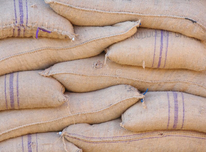 Rice in bag stock image. Image of white, imported, brown - 36011091