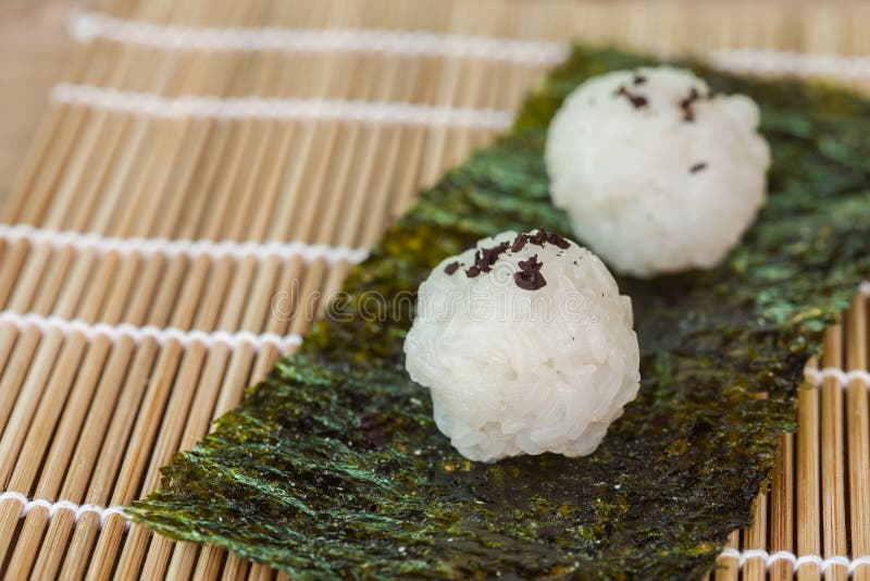 Rice Ball Food Design by Home Stock Image - Image of bamboo, onigiri ...