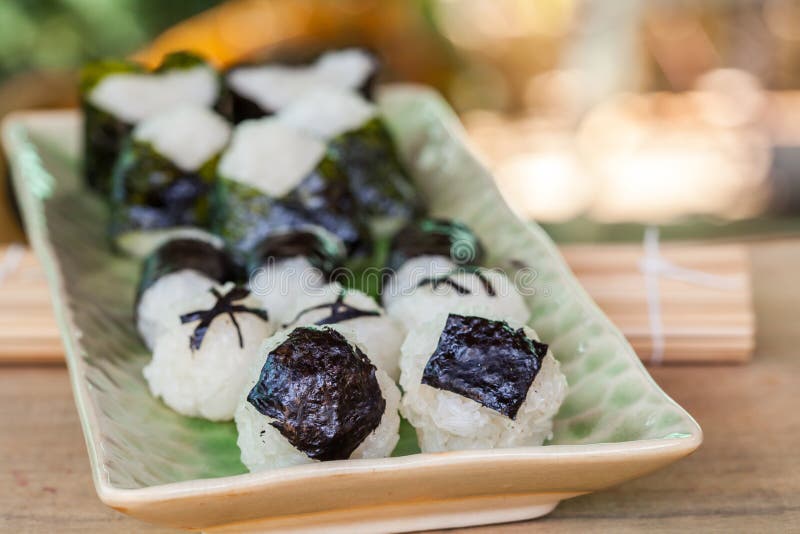 Rice ball food home made stock image. Image of onigiri - 89968989