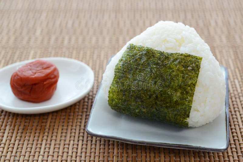 Rice Ball with Pickled Plum Stock Photo - Image of gourmet, culture ...