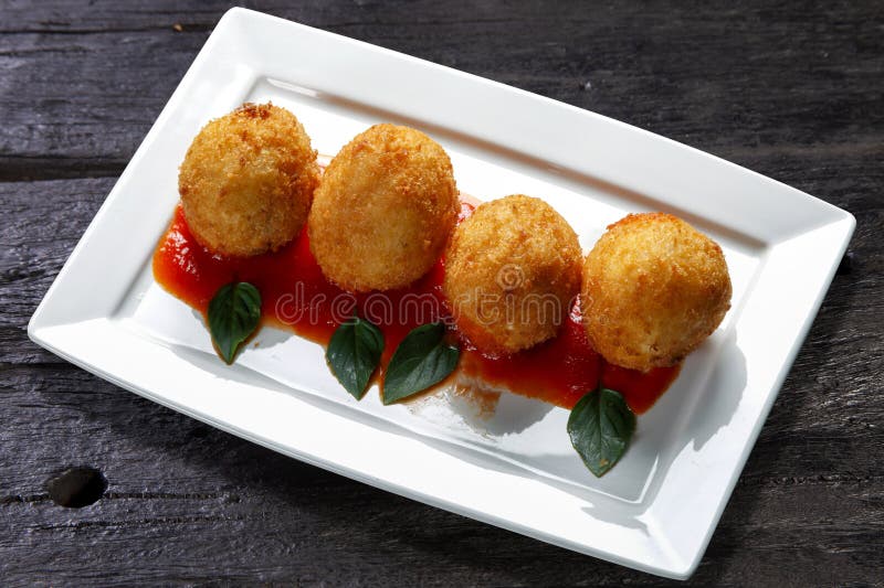 Rice balls stock image. Image of risotto, ball, snack - 282255707