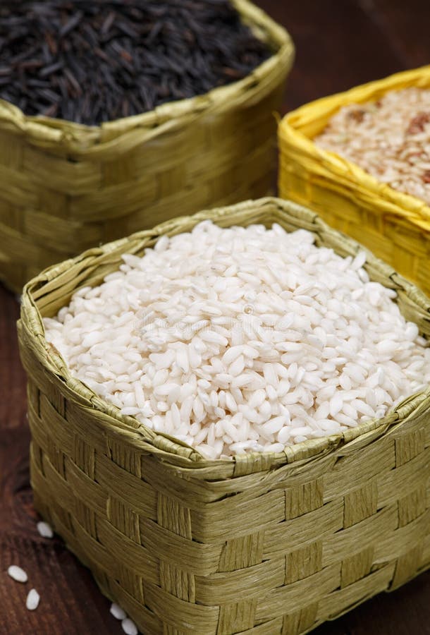 Rice Baskets stock image. Image of white, rice, food - 10695735
