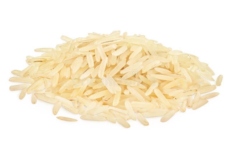 Rice Basmati Isolated on White Background Stock Image - Image of grain ...
