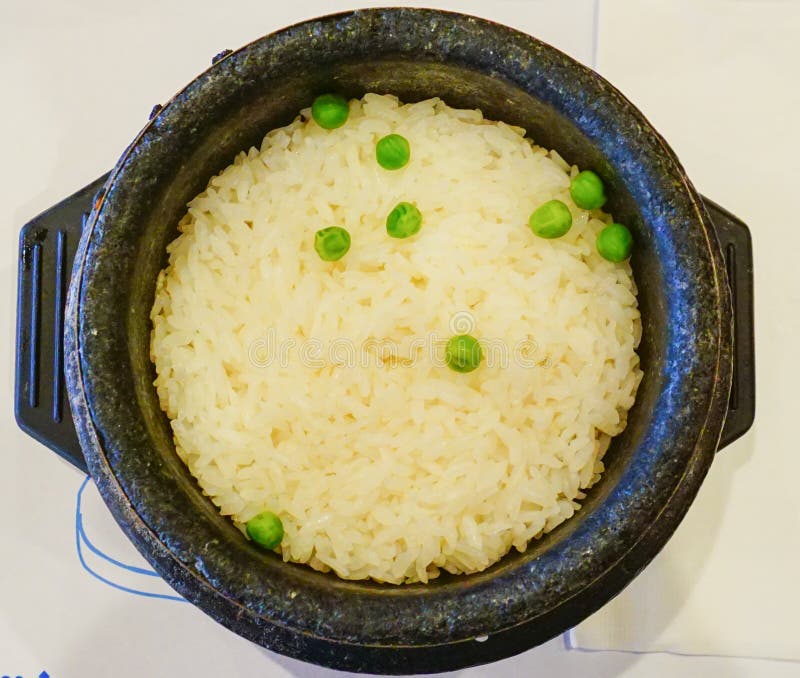Rice and Bean in a Stone Bowl Stock Image - Image of bean, grains ...