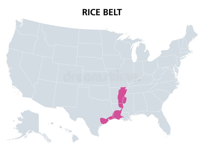 Rice Belt of the United States, Region in the Southern States ...