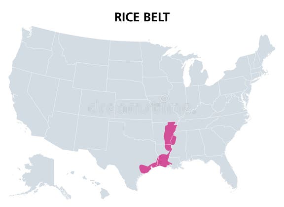 Rice Belt of the United States, Region in the Southern States ...