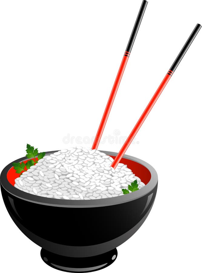 Rice Bowl stock vector. Illustration of culture, steamed - 40877210