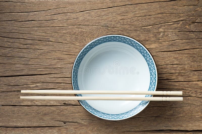 Rice Bowl with Bamboo Chopsticks Stock Photo - Image of japanese, food ...