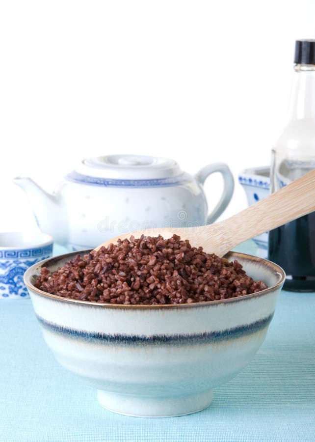 Rice Bowl with Blue stock photo. Image of turquoise, beverage - 9156234