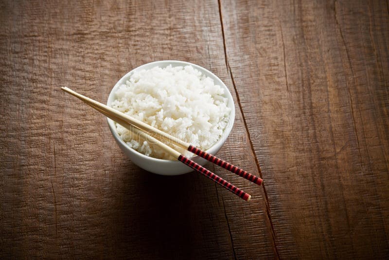 Rice bowl on table stock photo. Image of hashi, apound - 119325572