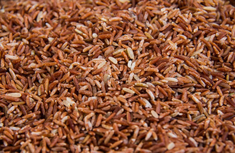 Rice, brown rice, red rice stock photo. Image of organic - 61732782