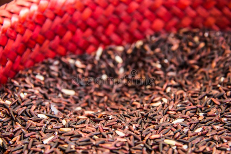 Rice, brown rice, red rice stock image. Image of healthy - 61732877