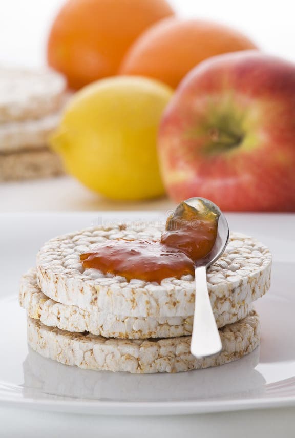 Rice cake stock photo. Image of light, diet, marmalade - 12255718