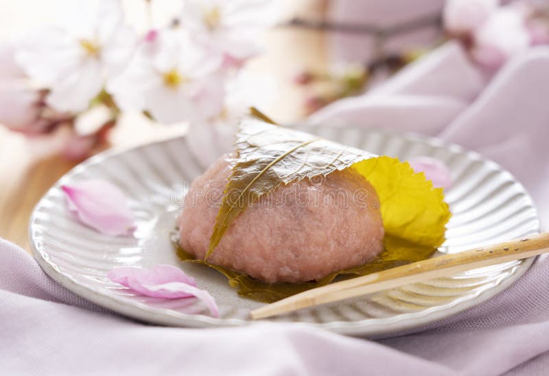 Cherry Blossom Rice Cake Wrapped Stock Photos - Free & Royalty-Free ...
