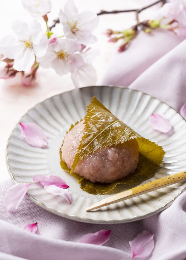Cherry Blossom Rice Cake Wrapped Stock Photos - Free & Royalty-Free ...