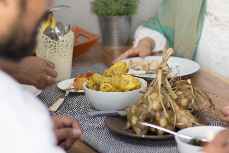 Rice Cake during Eid Mubarak Stock Image - Image of cheerful, model ...