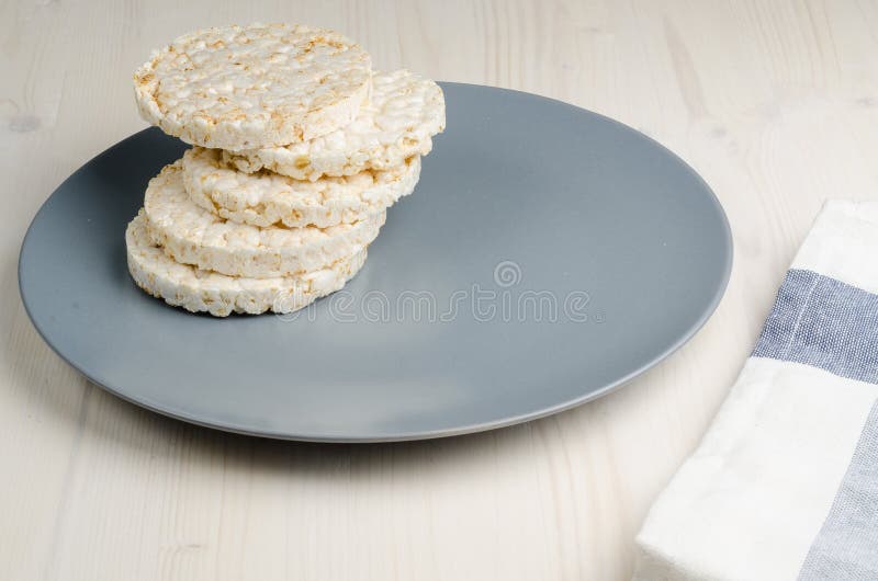 Rice cake, puffed rice stock image. Image of white, dietetic - 65027723