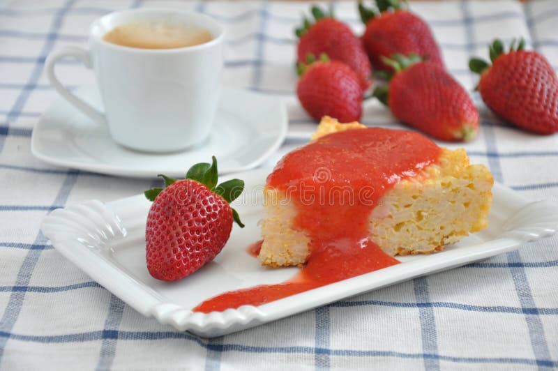 Rice Cake with Strawberries Stock Image - Image of energy, cheese: 30526777