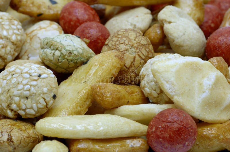 Rice Cakes, Japanese Rice-Cracker Stock Image - Image of rice, bakery ...